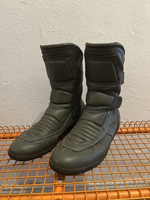 Maison Margiela Maison Martin Margiela Speed Bike Grey Leather Sneaker Boot | Grailed