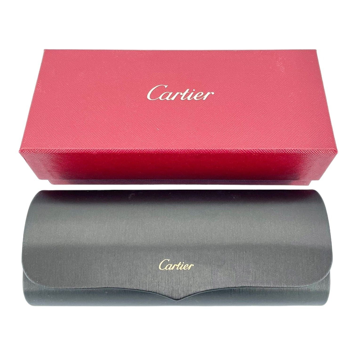 Cartier Cartier C Decor Enamel Frame Glasses Black Platinum | Grailed