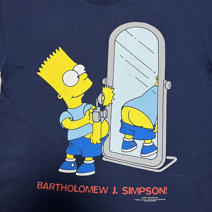 Vintage Y2K VTG 1997 Simpsons Rare Printed T Shirt Bart Ass Tee Hype ...