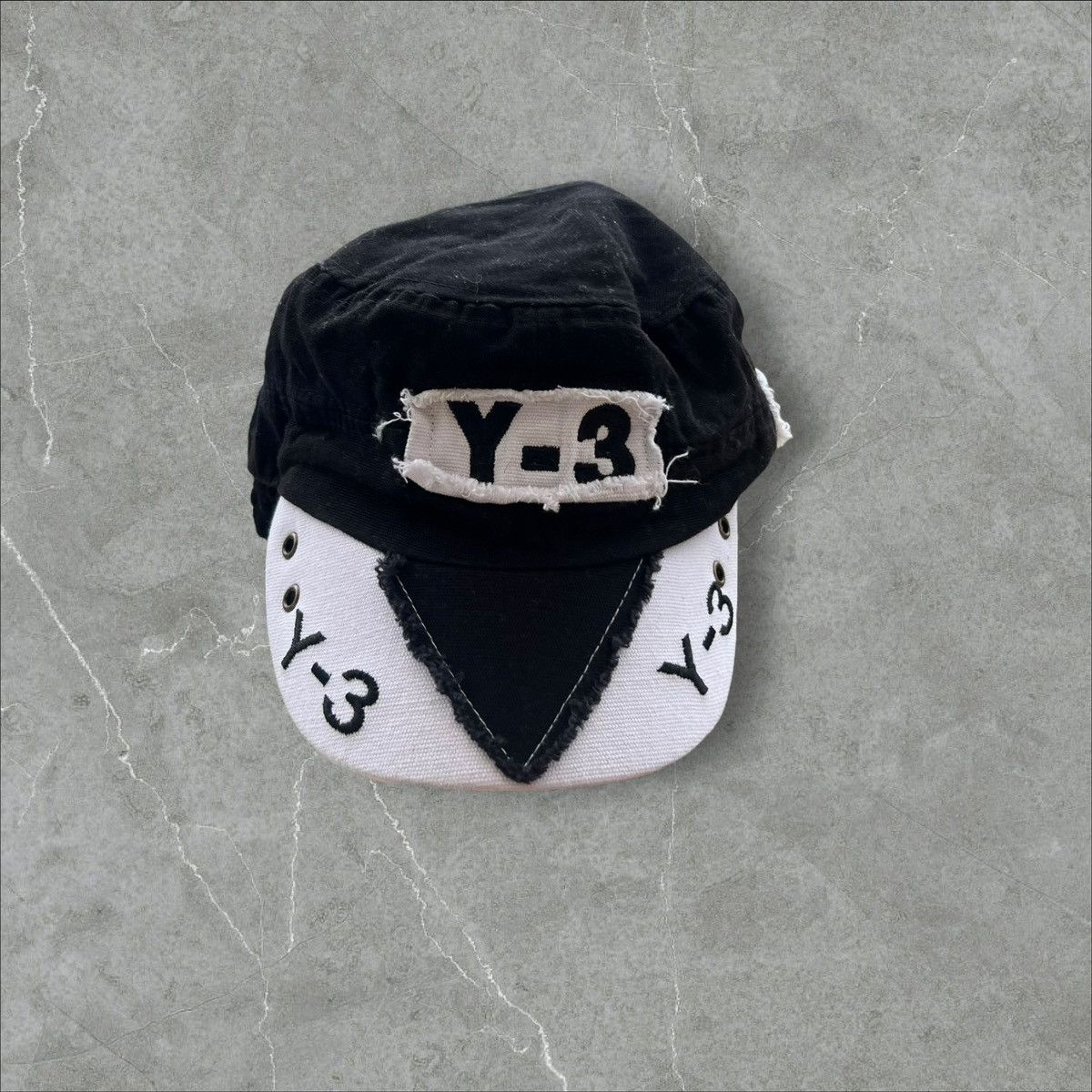 Streetwear × Vintage × Yohji Yamamoto Black white y3 vintage hat | Grailed