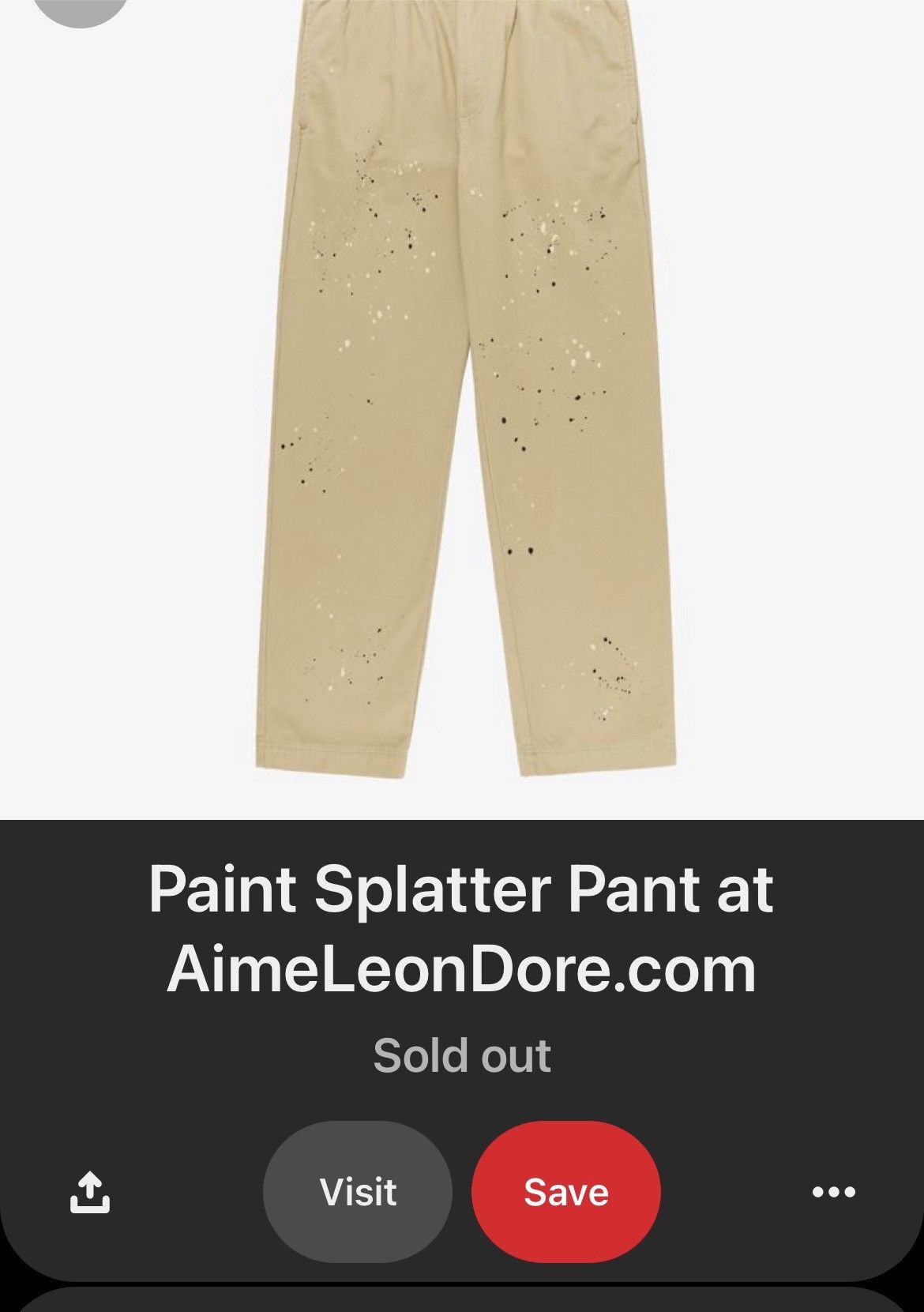 Aime Leon Dore Aime Leon Dore Paint Splatter Pant Medium | Grailed