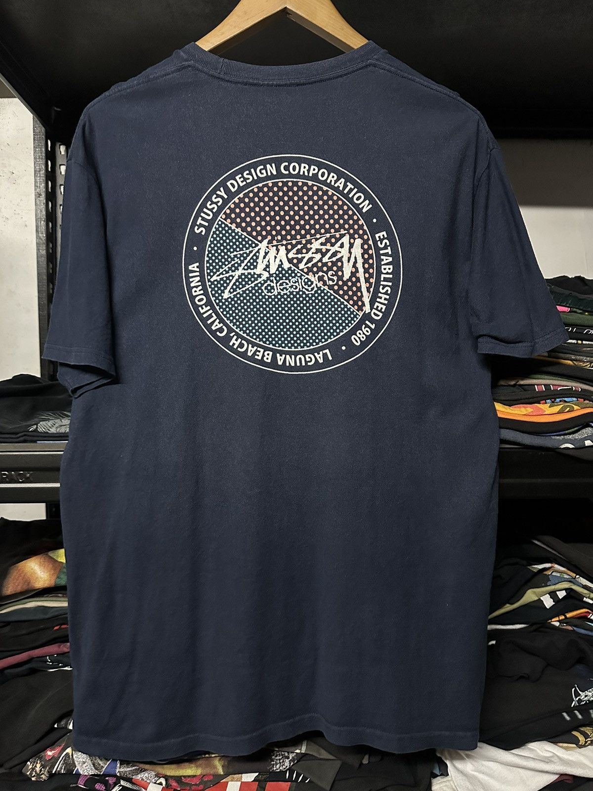 Streetwear × Stussy Stussy Designs Laguna Beach Faded Tee | Grailed