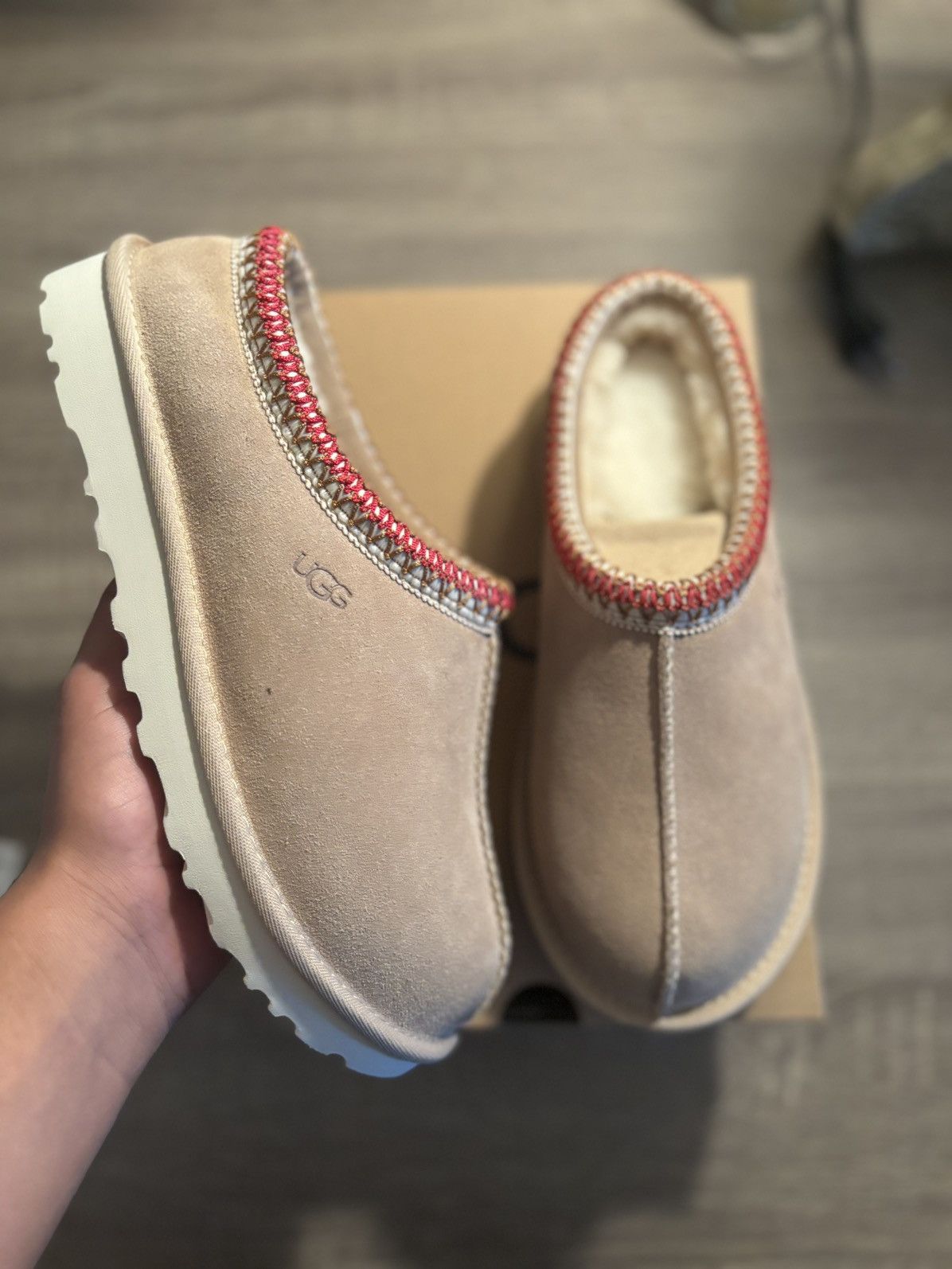 Ugg Ugg Tasman Sand/Dark Cherry🍒 * NEW RELEASE * | Grailed