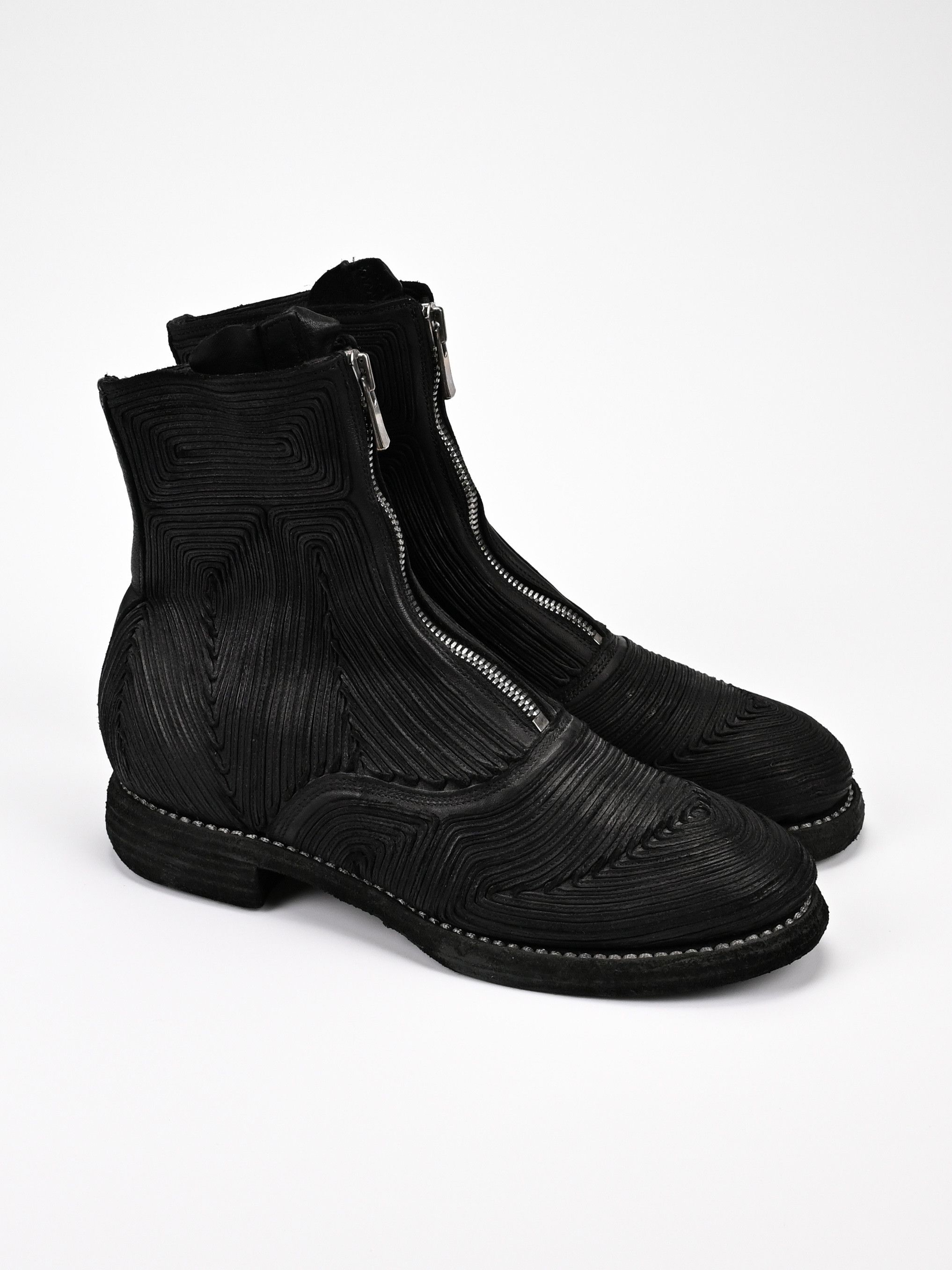 Guidi $1995 Guidi 210WZ Black Embroidered Horsehide Zip Boots | Grailed
