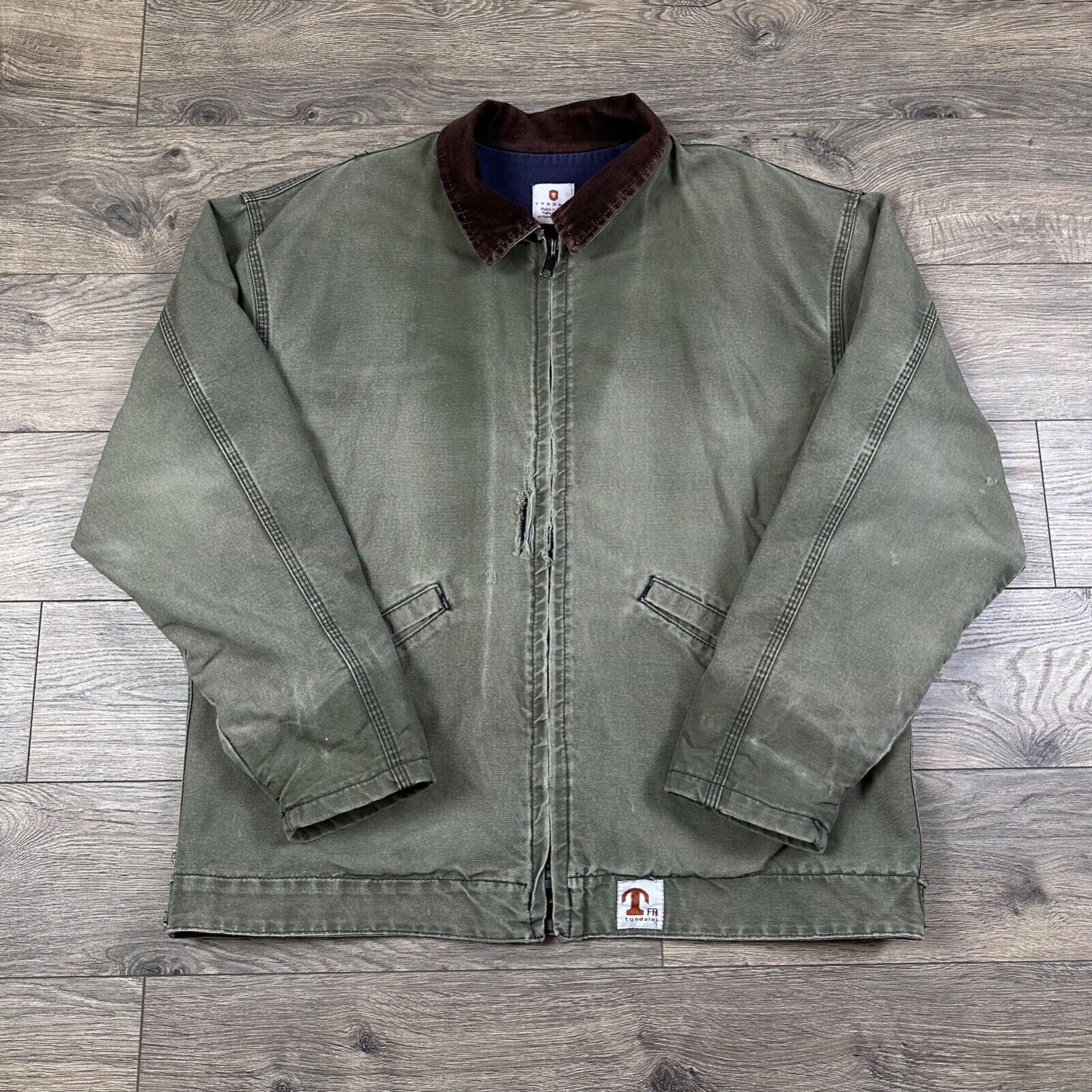 Olive Tyndale FR Jacket Adult Medium Olive Green Heavy Canvas Flame ...