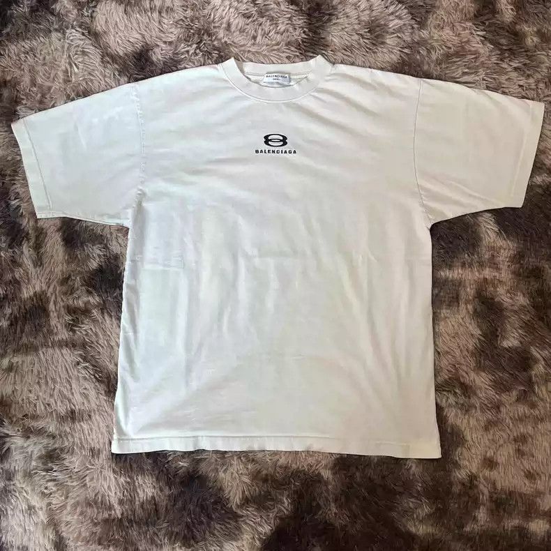 Balenciaga Balenciaga Unity Double Ring Logo Embroidered Short Sleeves ...