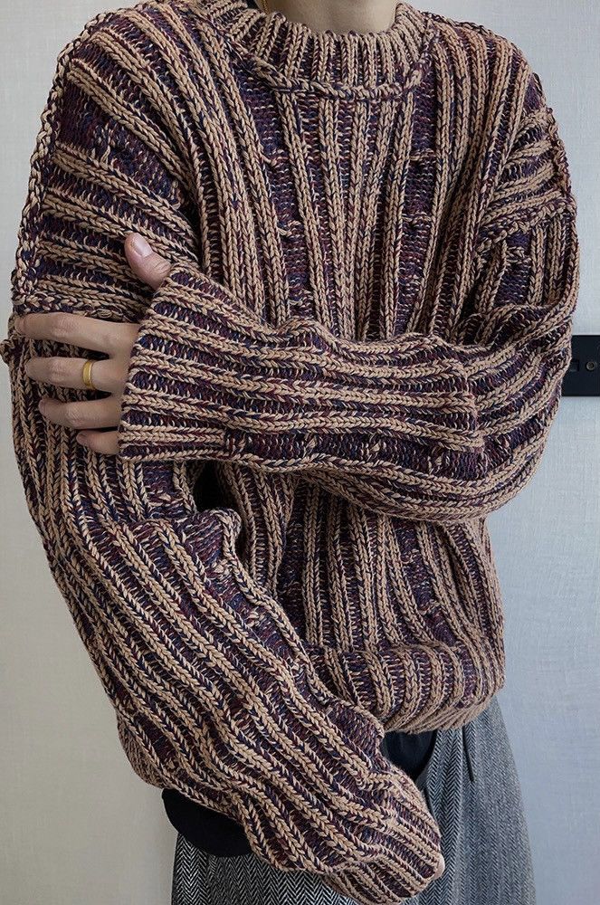 Japanese Brand × Streetwear × Vintage Reversible retro y2k cable knit ...