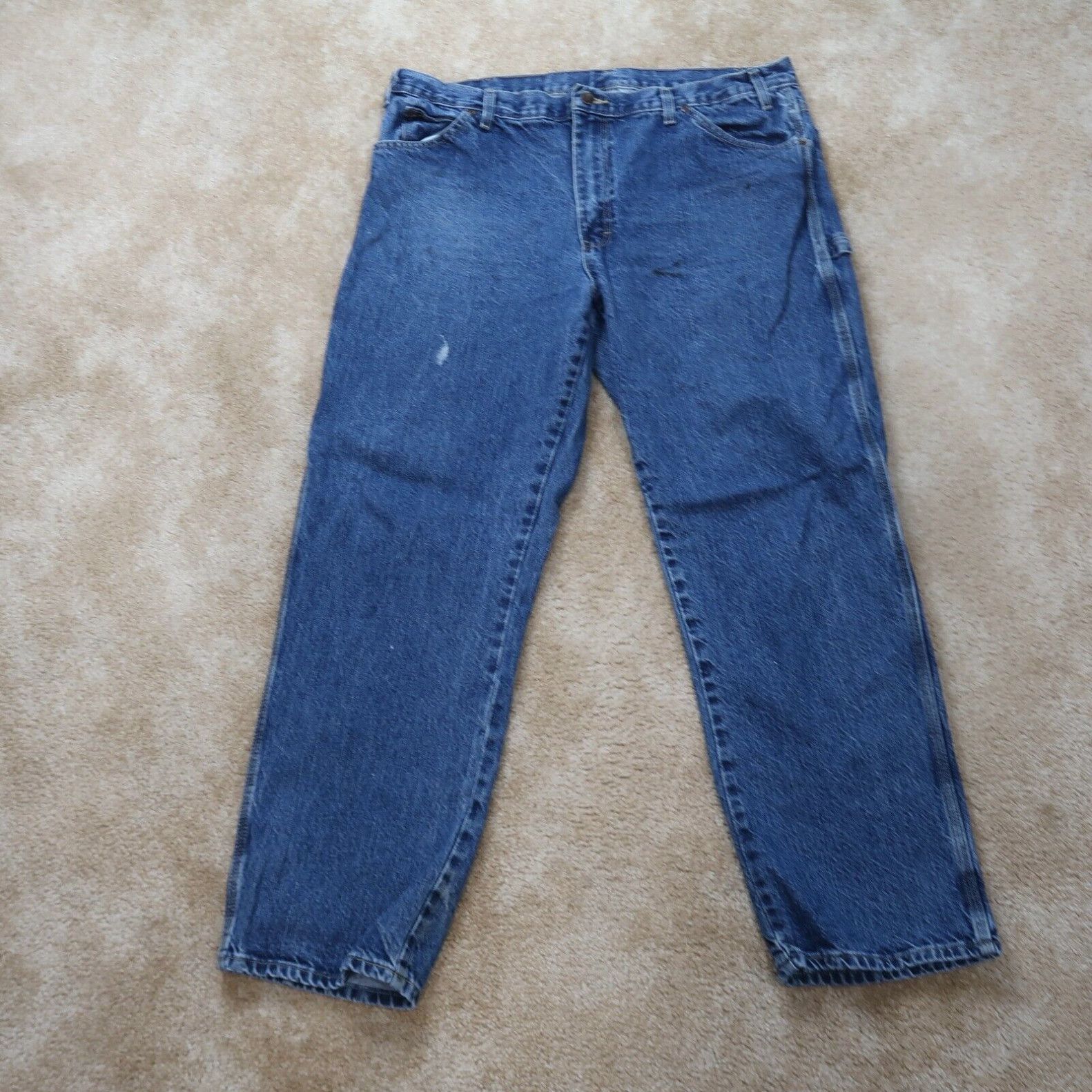 Wrangler Wrangler Carpenter Blue Jeans Work Pant Men's 40x32 Blue Denim ...