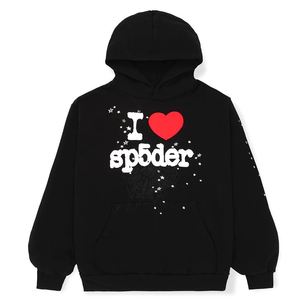 Spider Worldwide I Love Sp5der Souvenir Hoodie Black | Grailed
