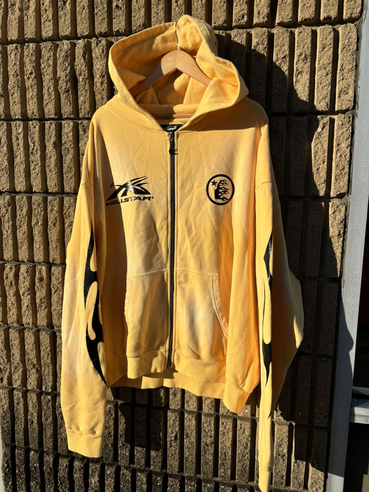HELLSTAR Hellstar Sports Yellow Zip-Up hoodie | Grailed