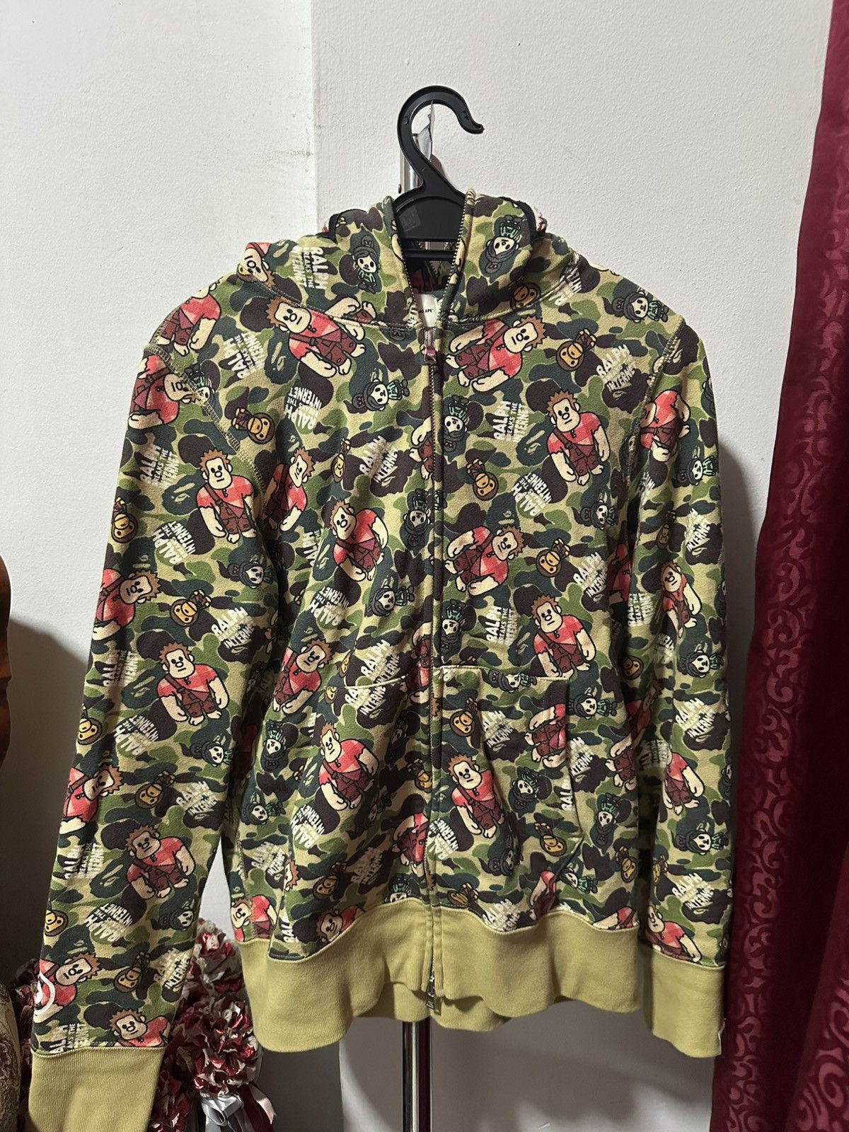 Bape × Disney Bape x Ralph Breaks the Internet Shark Full Zip Hoodie ...