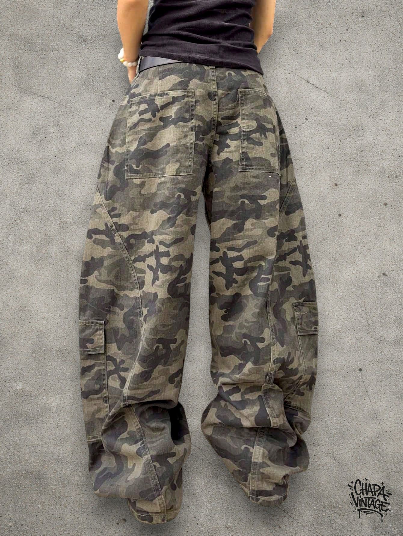 Japanese Brand Baggy cargo camo jeans | Grailed