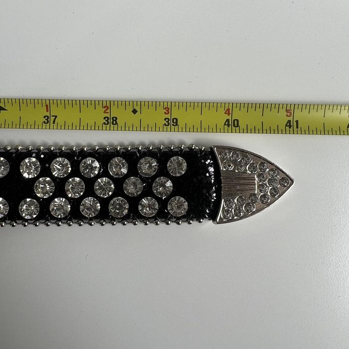 Designer Y2K 2000s skull bones rhinestone crystal grunge punk belt ...