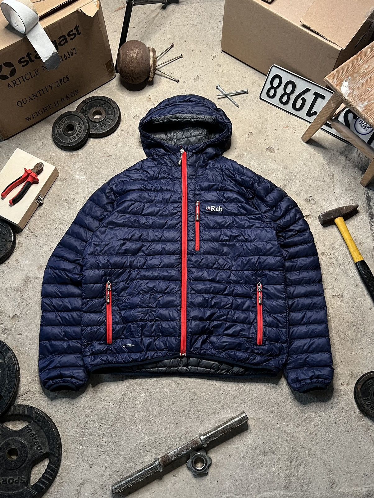 Outdoor Life × Rab Rab alpine pertex microlight down puffer jacket navy ...