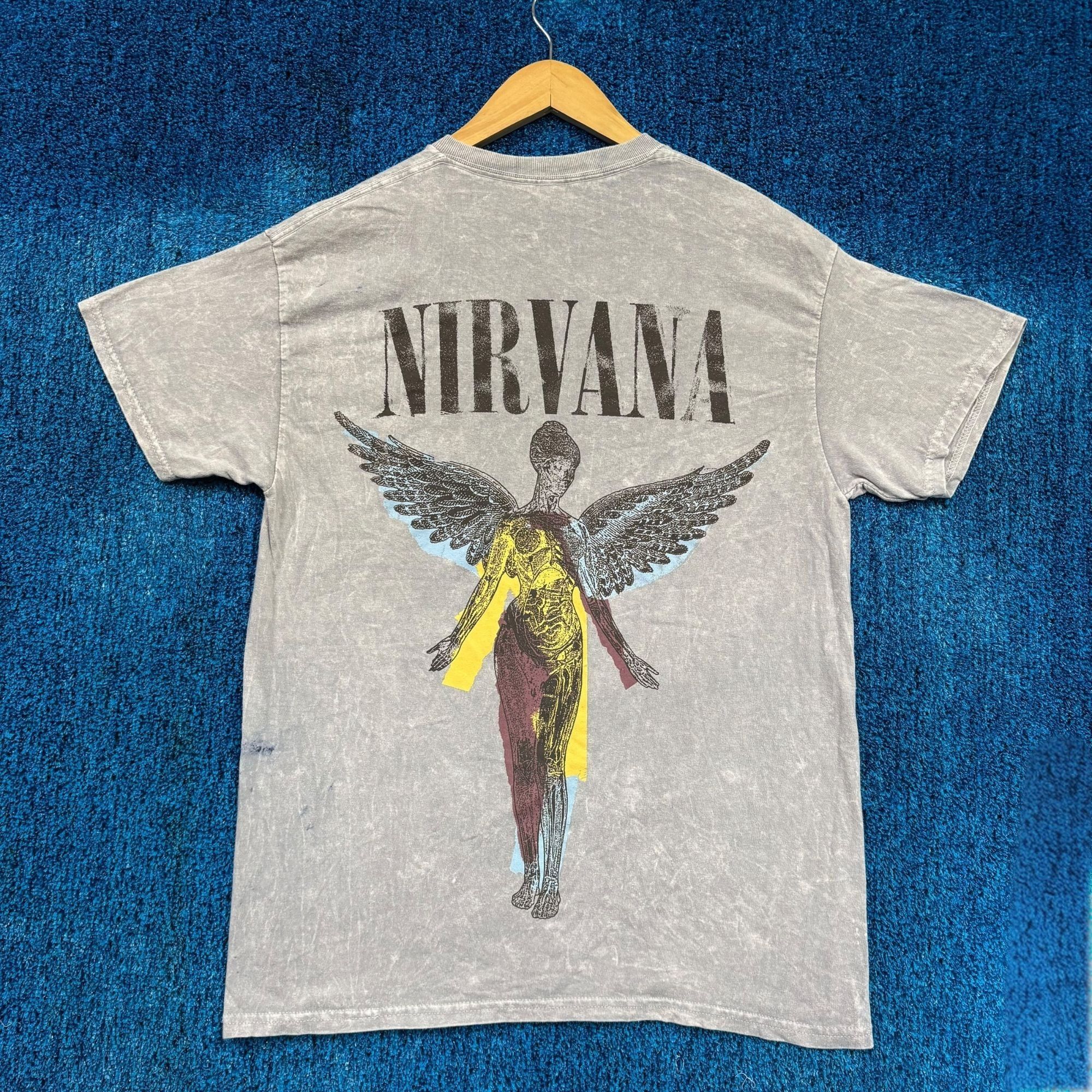Nirvana Nirvana In Utero Album Art Angel Outline Grunge Band Tee M ...