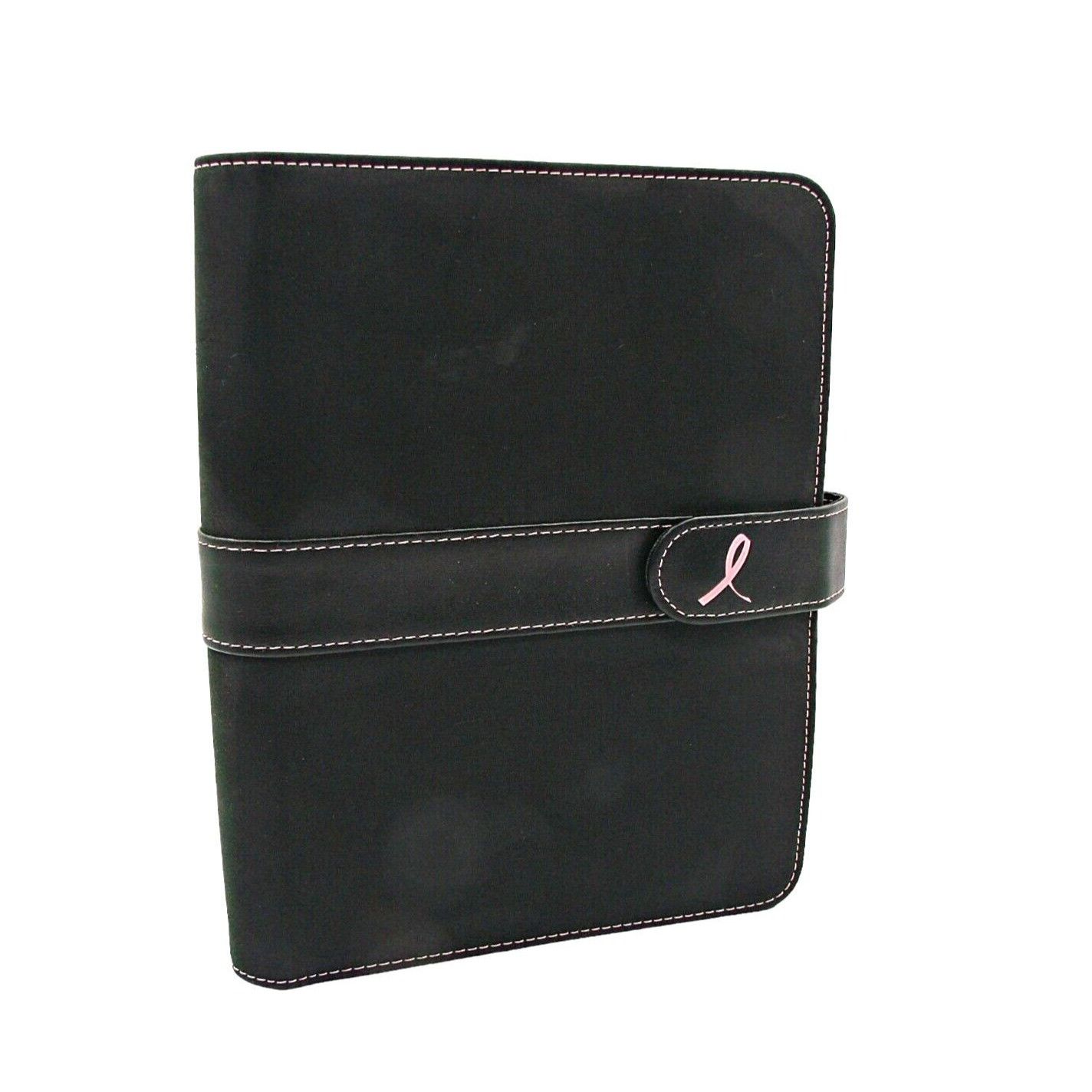 Other Day-Timer 7 Ring Planner Organizer Black Canvas Pink Breast | Grailed