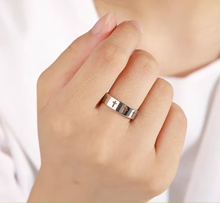 Japanese Brand Cross Hollow Black Ring emo goth eboy egirl tiktok | Grailed