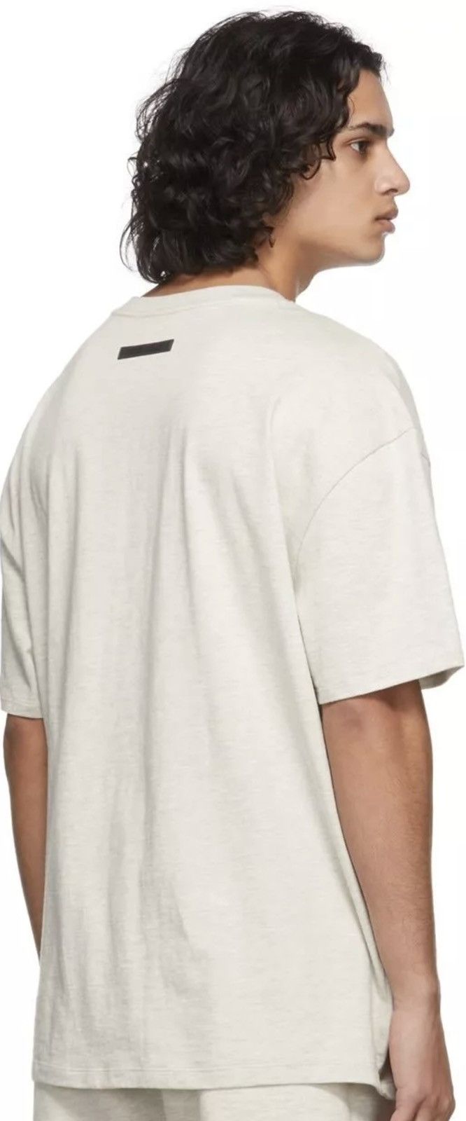 Pacsun Fear Of God Essentials T-Shirt Light Heather Oatmeal SS21 | Grailed