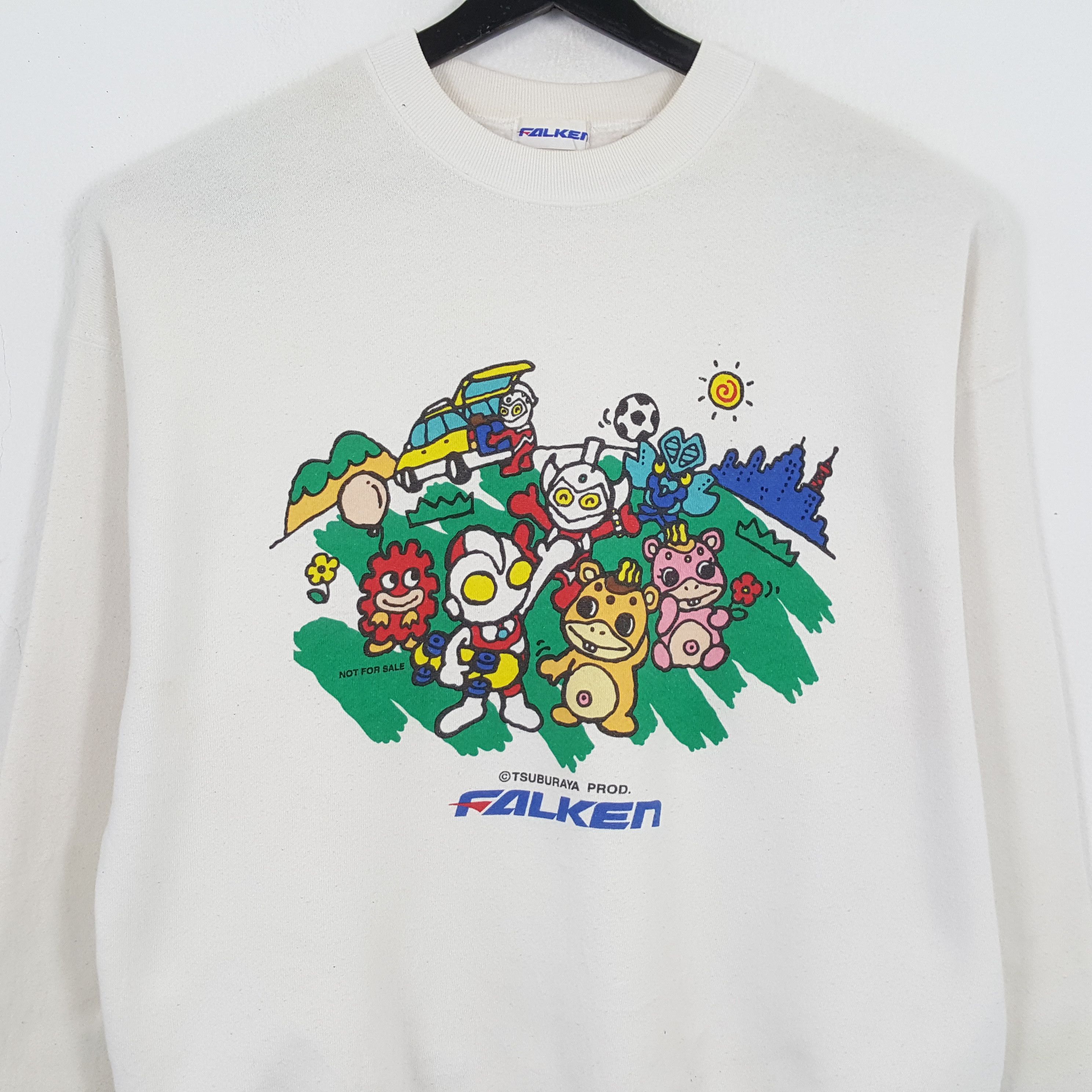 Vintage FALKEN Tsuburaya Prod. Sweatshirt Cartoon Style Design | Grailed