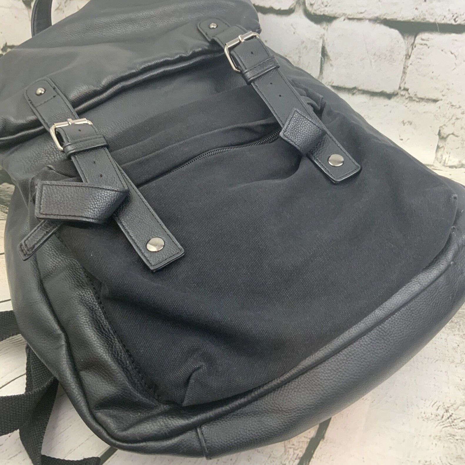 Vintage Plus One Black Backpack Straps Fold Over | Grailed