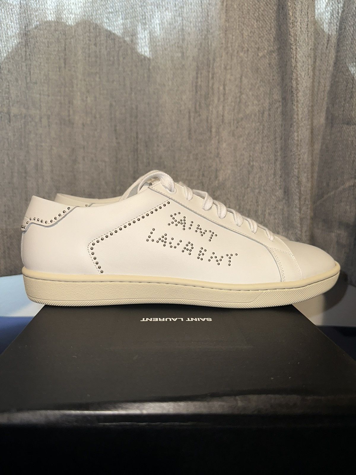 Yves Saint Laurent Yves Saint Laurent SL/08 Low Top Stud Logo | Grailed