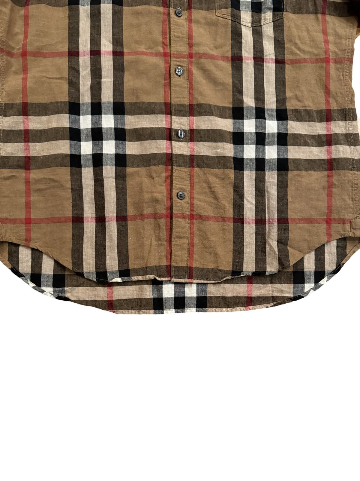 Burberry × Burberry Prorsum 🔥Burberry Brit Nova Check Linen Shirt/Nova ...