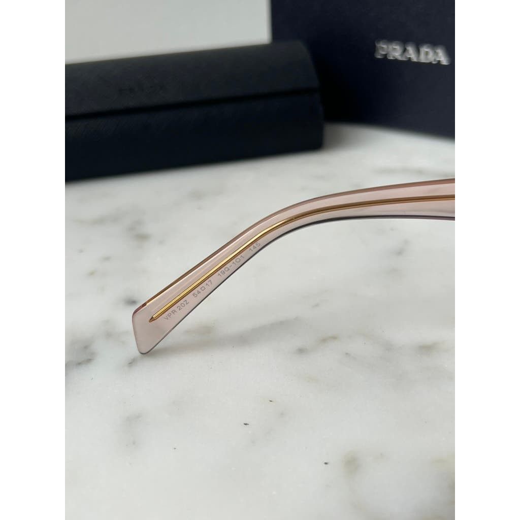 Prada NEW Prada PR20V Eyeglasses Frames in Peach Pink Transparent | Grailed