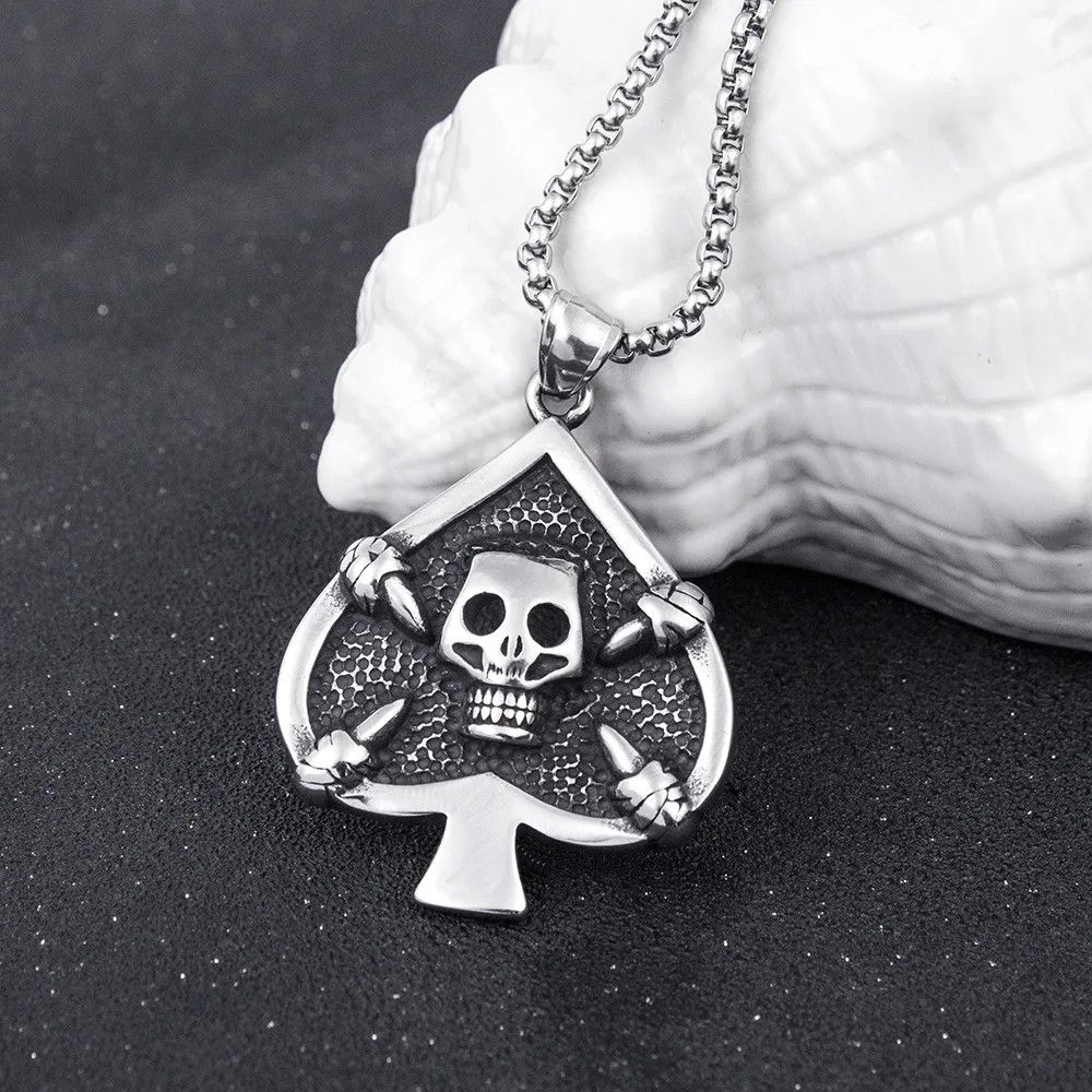 Jewelry × Streetwear × Vintage Gothic Spades Poker Style Necklace | Grailed