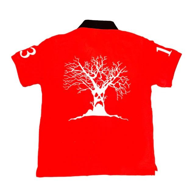 Haunted Mound × Streetwear Sematary Haunted Mound Red Polo | Grailed