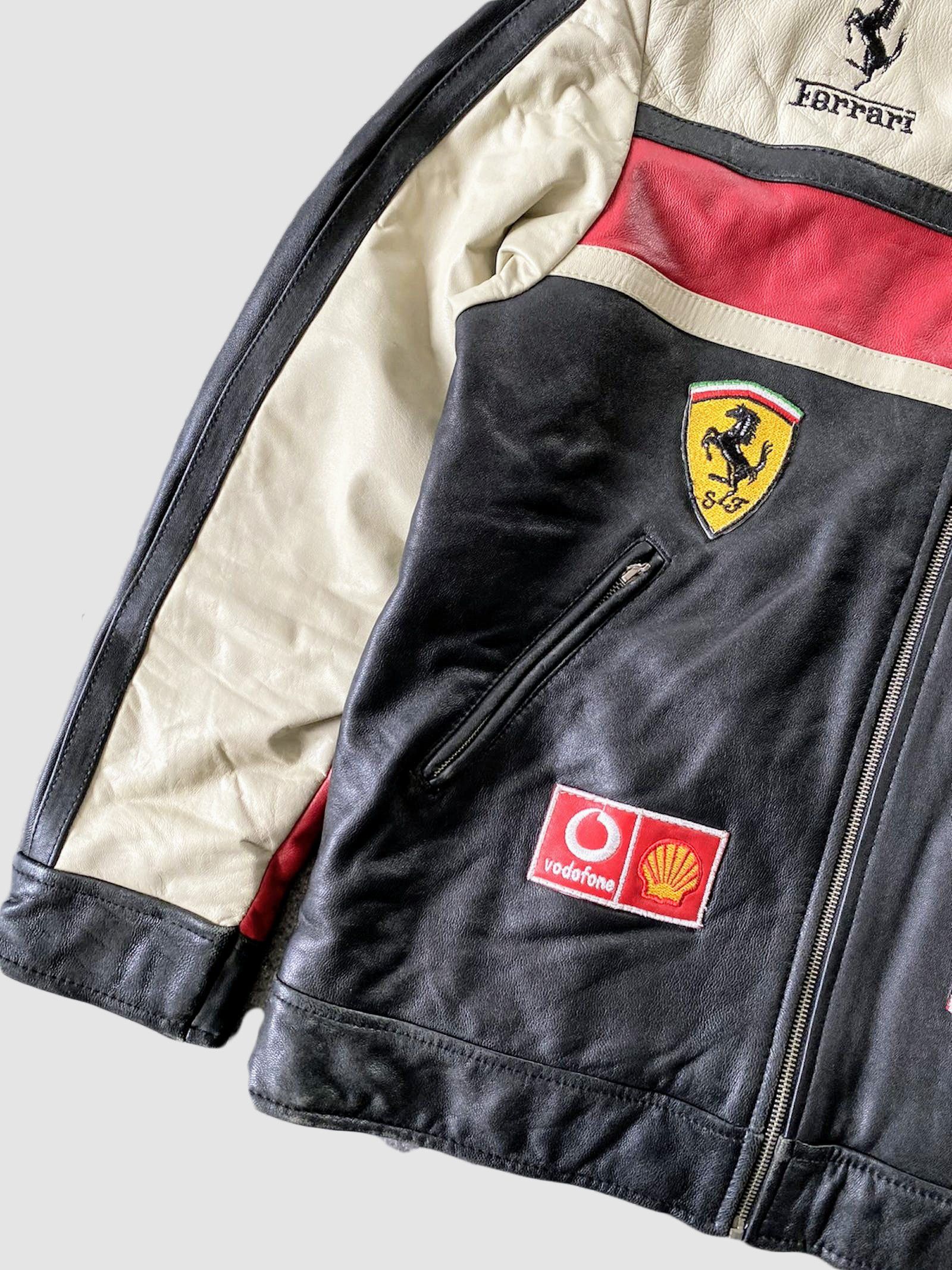 Ferrari × Leather Jacket × Vintage Rare Ferrari Leather Jacket F1 ...