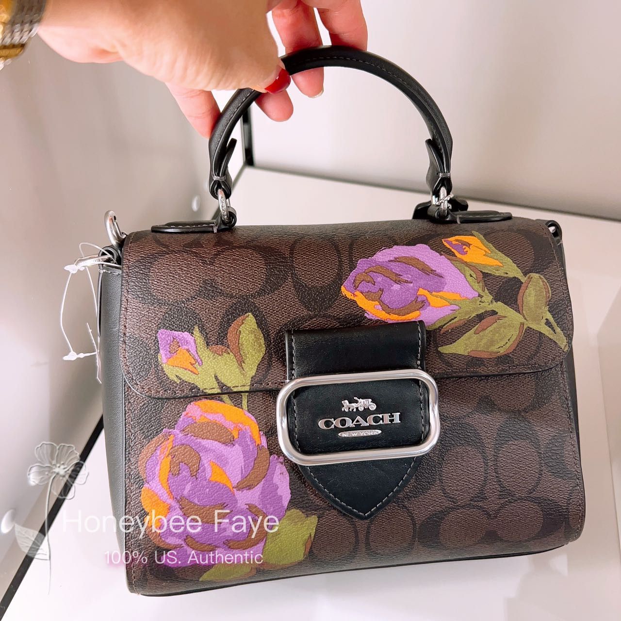 Coach Morgan Top Handle Satchel In Signature Canvas With Rose | Grailed