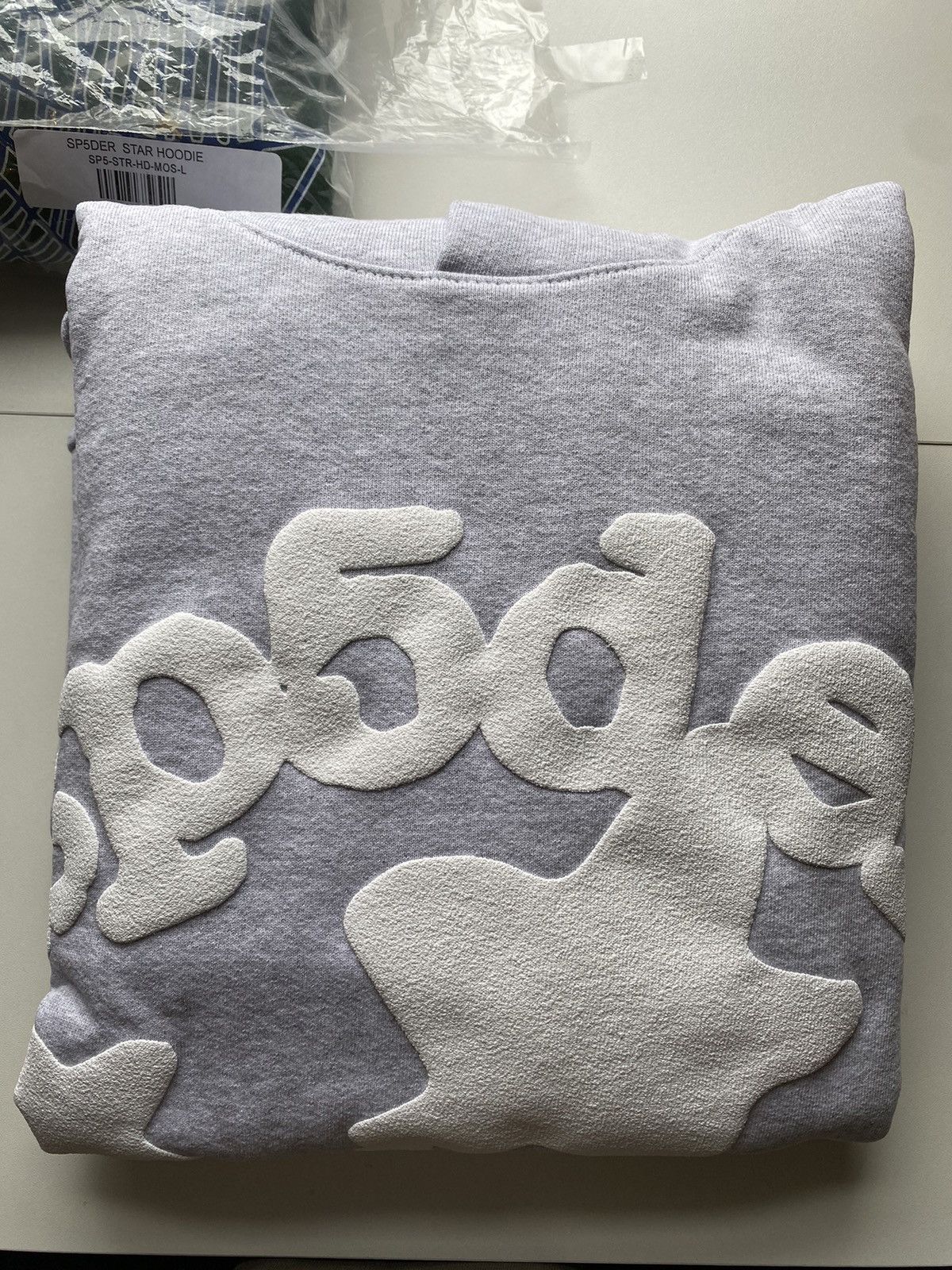 Sp5der × Young Thug Sp5der Worldwide Spider Beluga Grey Hoodie | Grailed