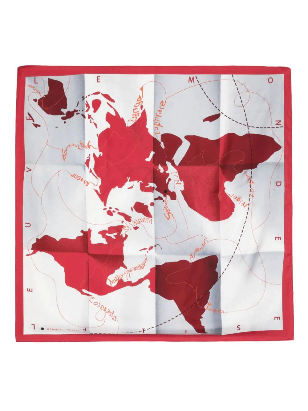 Hermes HERMES Map Scarf | Grailed
