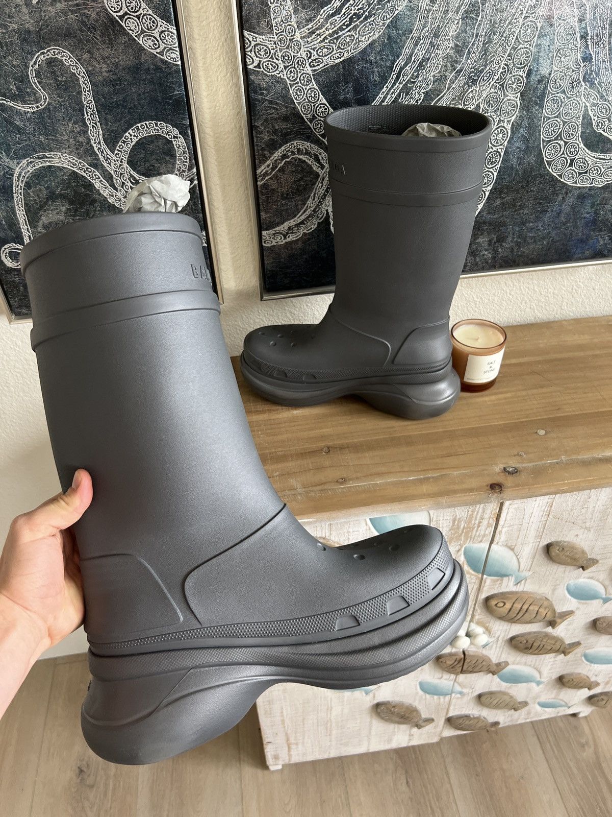 Balenciaga × Crocs Balenciaga x Croc Boot | Grailed