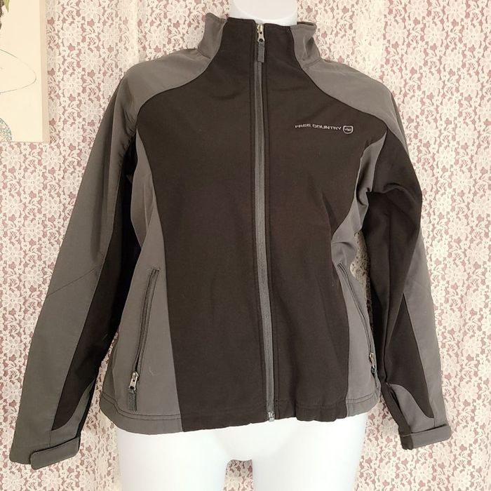 Free Country Free Country black gray full zip colorblock jacket size xl ...