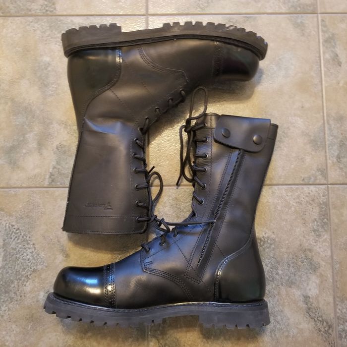 The Unbranded Brand Bates 12 Black Paratrooper Military Combat Boots ...