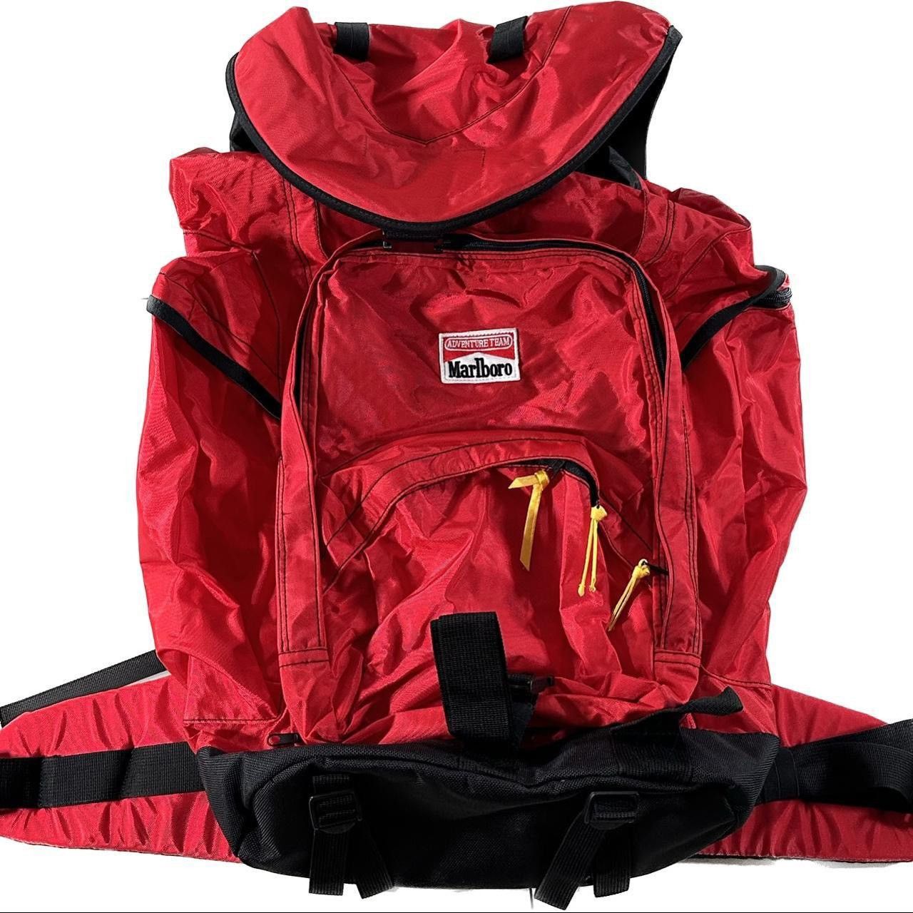 Marlboro × Vintage Vintage Backpack Large Red Marlboro Adventure Pack ...