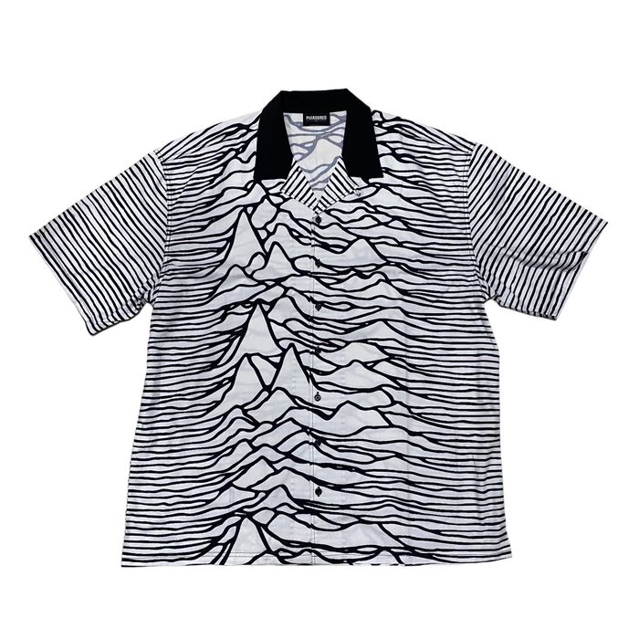 Joy Division PLEASURES X JOY DIVISION WAVES BUTTON DOWN SHIRT - WHITE ...