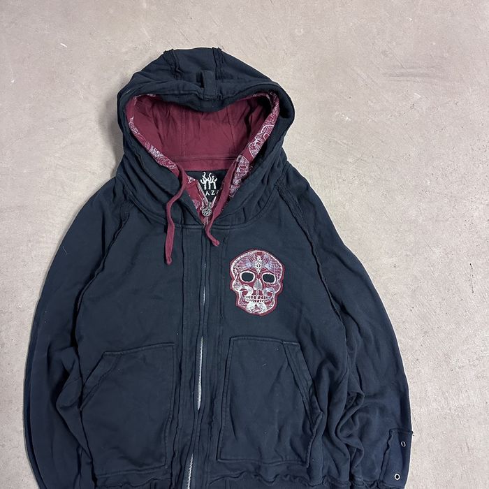 Affliction Vintage y2k Affliction style Emo Goth Skull Grunge Hoodie ...