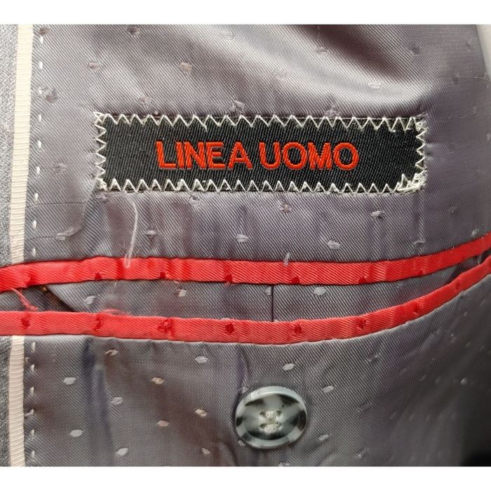 Linea Linea Uomo Gray Double Breasted Suit Jacket 48 Long 42 Waist ...