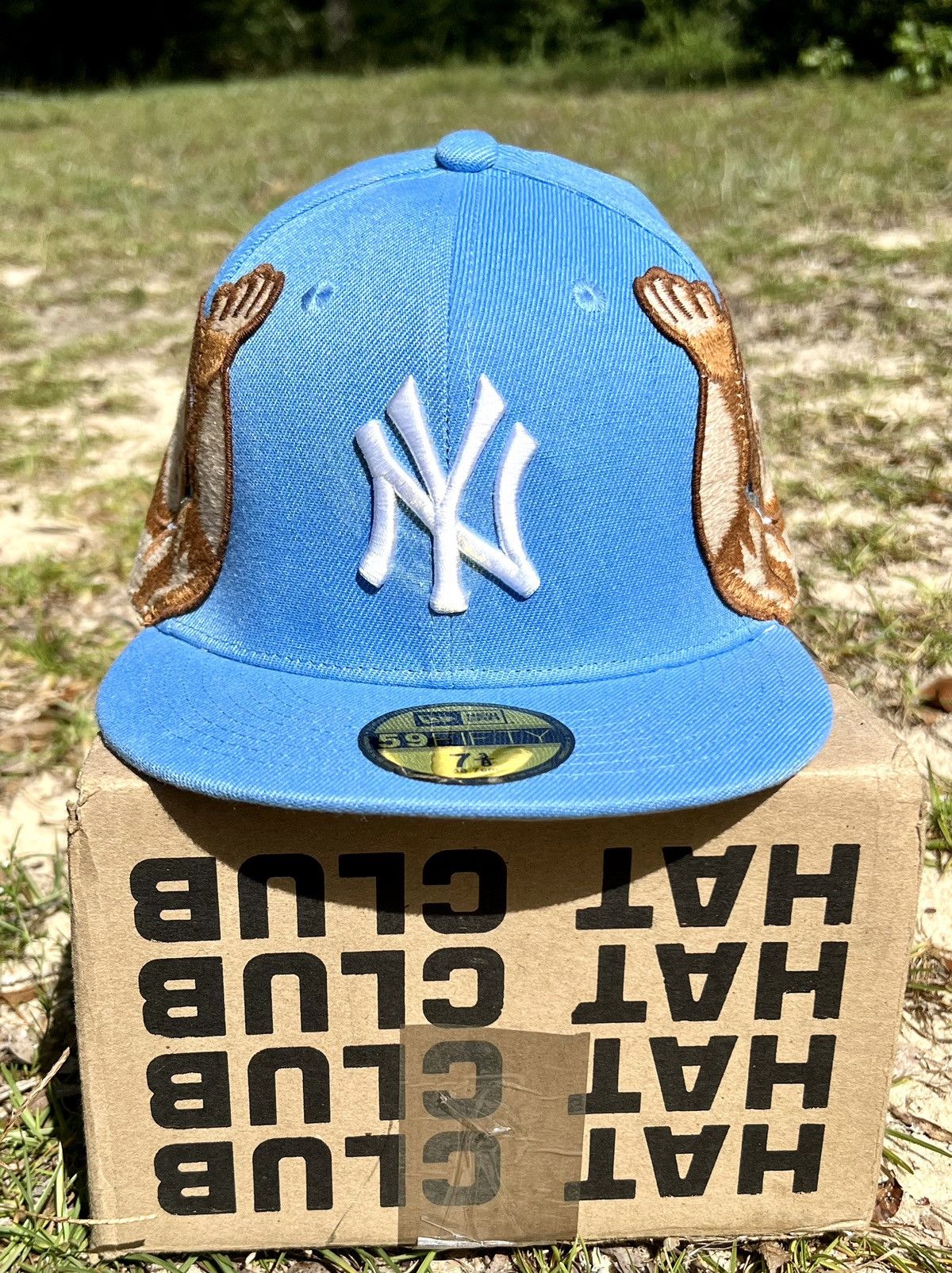 New Era Jon Stan Sky Blue Fitted Hat New Era New York Yankees 7 3/8 ...