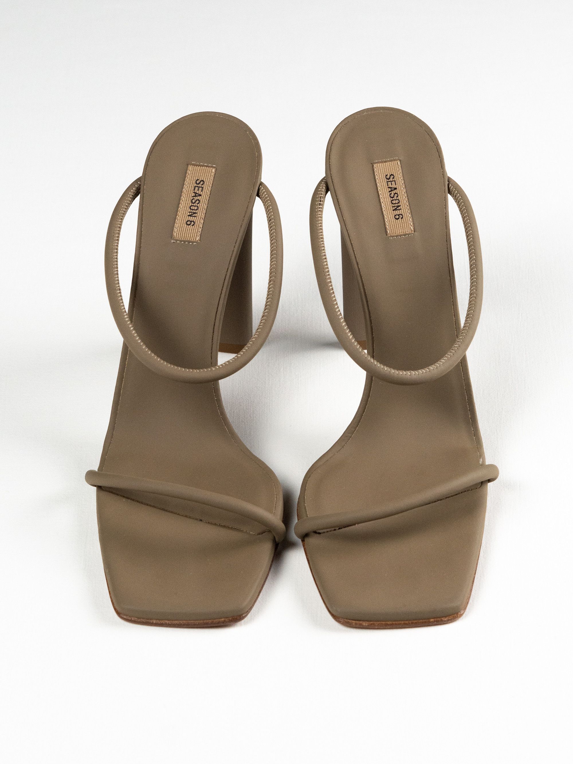 Yeezy YEEZY Season 6 Cobblestone Rubberized Leather Sandals | Grailed