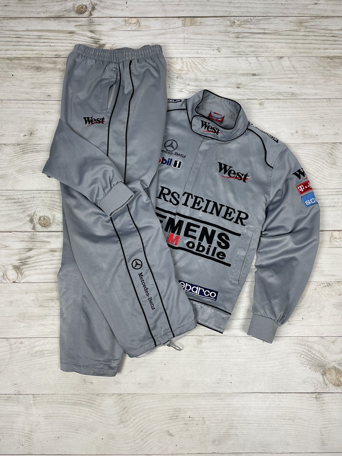 Mercedes-Benz Vintage Mercedes Benz West Racing Suit 90s Jacket & Pants ...