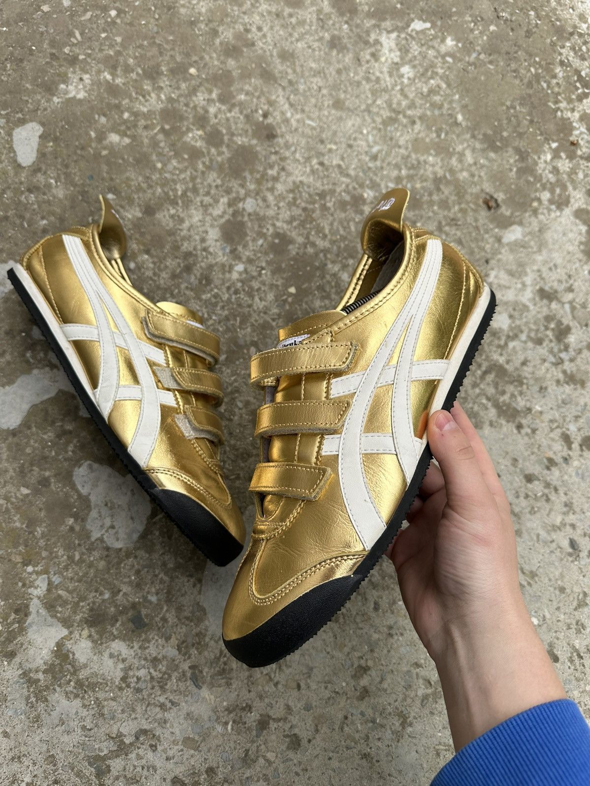 Asics × Onitsuka Tiger × Vintage Asics Archive Onitsuka Tiger Mexico 66 Gold glamour y2k | Grailed