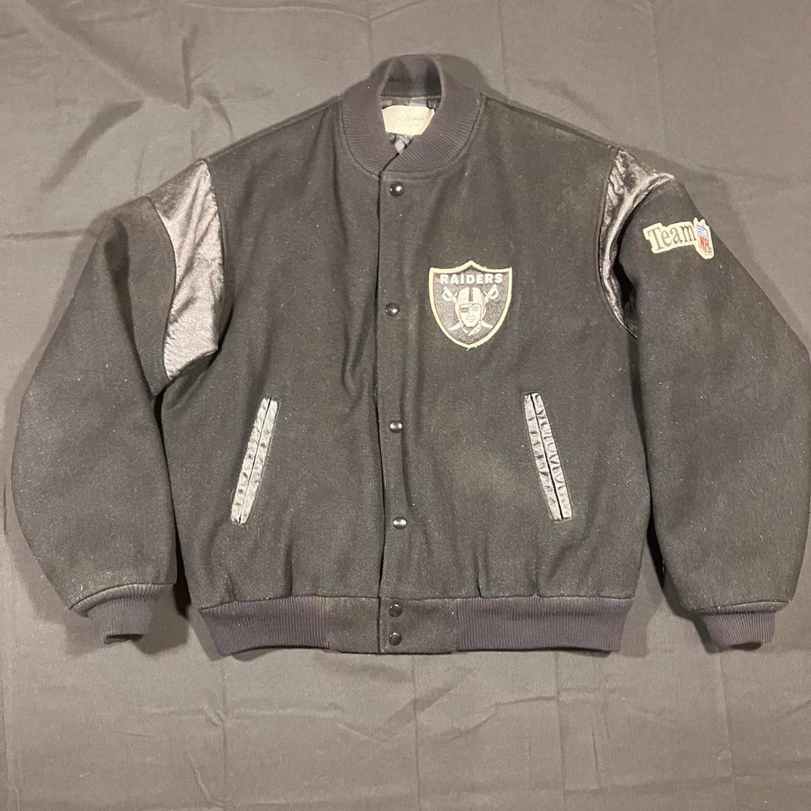 NFL Vintage 80s Oakland Raiders Varsity Jacket | Grailed