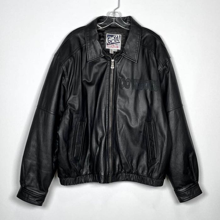 G Iii VTG Dallas Cowboys G-III & Carl Banks Black Leather Jacket | Grailed