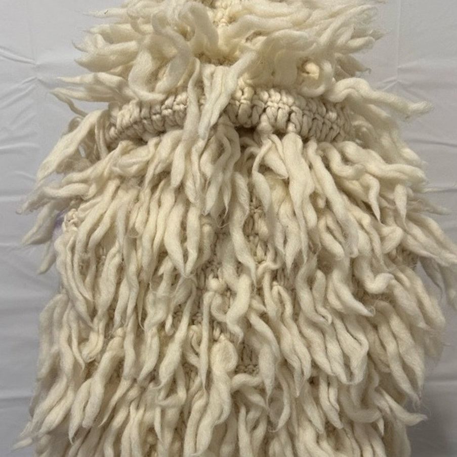 Nirvana Designs Nirvanna Wool Chunky Knit Cream Dread Style Vest | Grailed