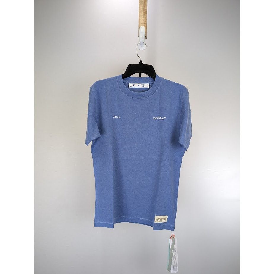 Off-White o1rshd1 Q: 2 / SMR-Ibiza T-Shirt in Blue White Off-White o1rshd1 Q: 2 / SMR-Ibiza T-Shirt in Blue White