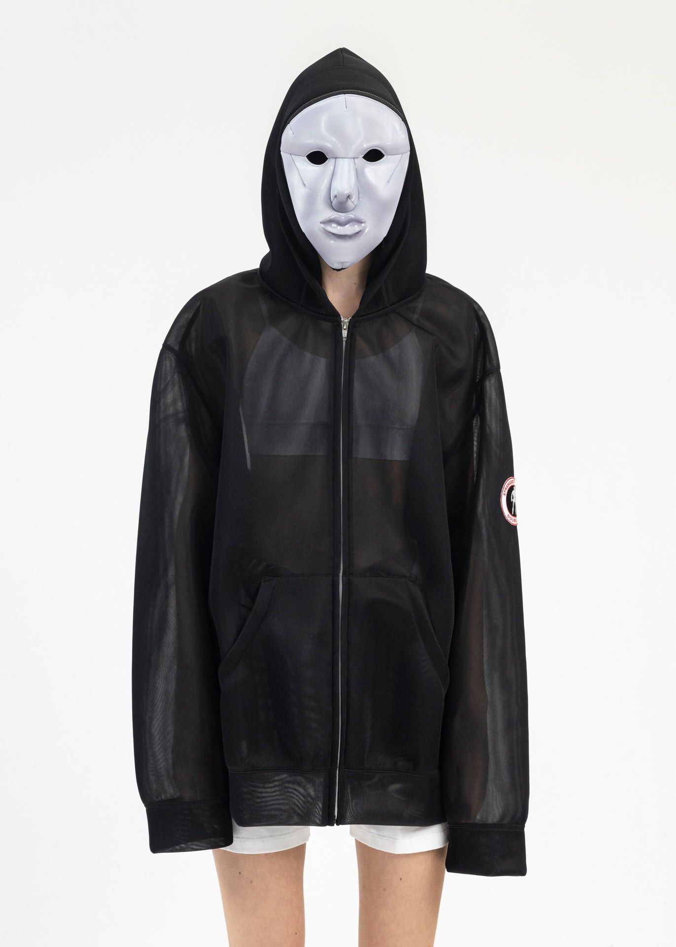 Doublet GRAIL doublet Black Transparent Android Hoodie Rare | Grailed