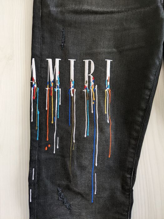 Amiri Paint Drip Jeans | Grailed